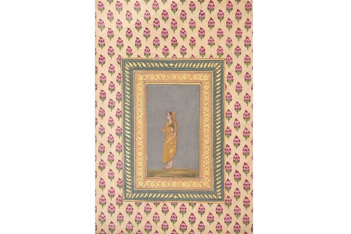 A STANDING PORTRAIT OF A FEMALE SHAIVITE DEVOTEE by Anonymous-Indian ...