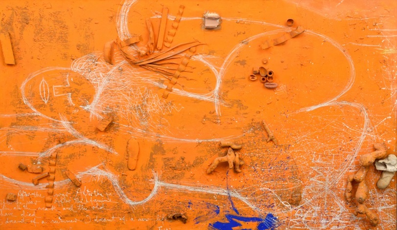 Large Peter Foldes Abstract Mixed Media Painting by Peter Foldes on artnet