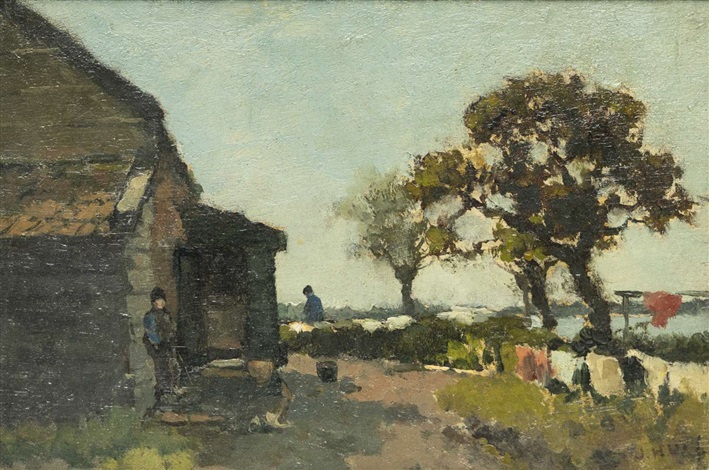 Laundry drying in the sun by Jan Hendrik Weissenbruch on artnet