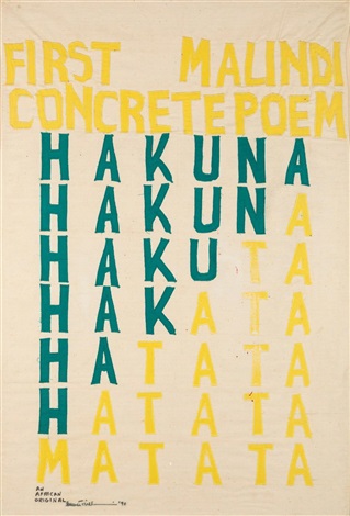 Hakuna, Hakuna, Hakuta, Hakata, Hatata, Hatata, Matata, 1990 by Emmett ...