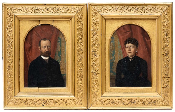 Dames- en herenportret, zijnde voorouders van de familie Van Goch by ...