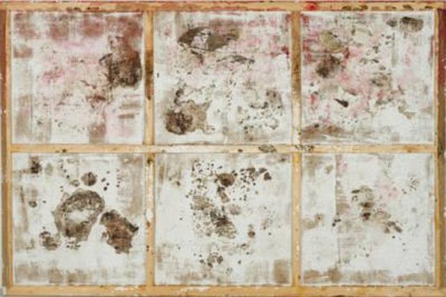 Relic painting splatter painting and cross stretcher by Hermann Nitsch ...