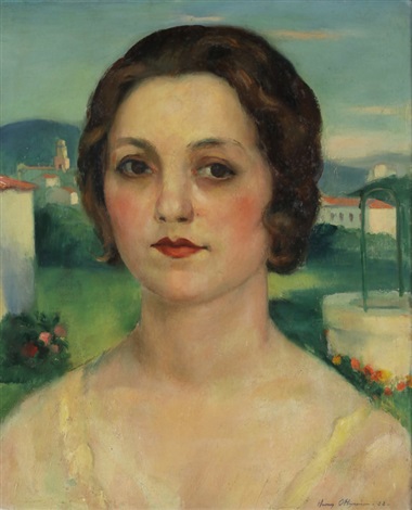 Portrait of a lady by Henri Ottmann on artnet