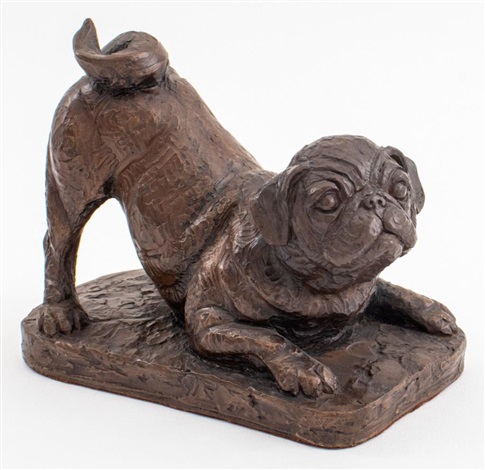 DORIS LINDNER ANIMALIER PUG DOG SCULPTURE by Doris Lindner on artnet