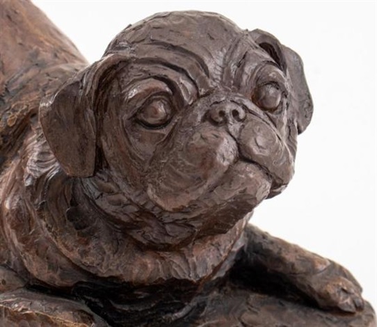 DORIS LINDNER ANIMALIER PUG DOG SCULPTURE by Doris Lindner on artnet