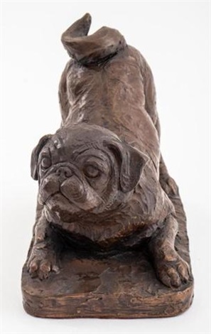 DORIS LINDNER ANIMALIER PUG DOG SCULPTURE by Doris Lindner on artnet