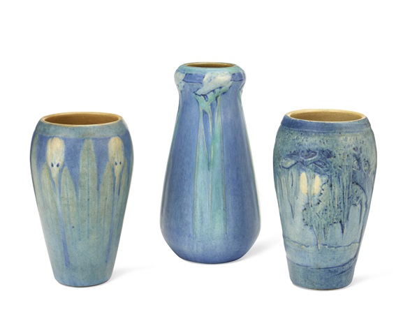 Three vases, circa 1922-1927 by Newcomb College Pottery on artnet