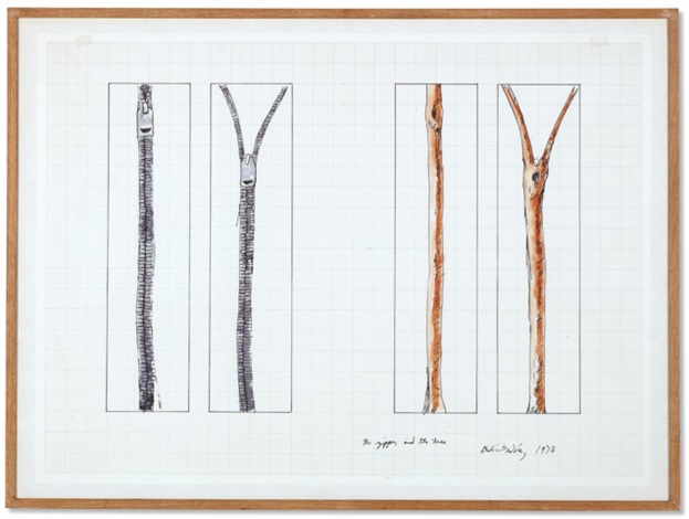 The zipper and the tree by Bill Beckley on artnet