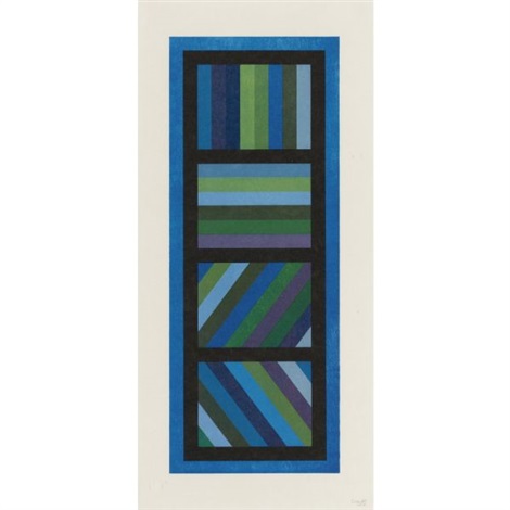 Bands of colors in four directions set of 4 by Sol LeWitt on artnet