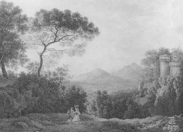 An extensive Italian landscape with the towers of Arpino by Franz ...