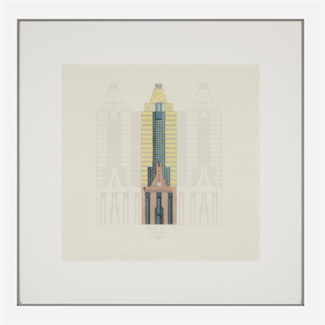 Republic Bank Building and Texas Theatre, San Antonio elevation study ...