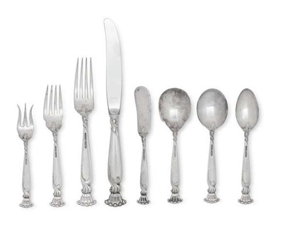 A Wallace Romance of the Sea Silver Flatware Service by R. Wallace ...