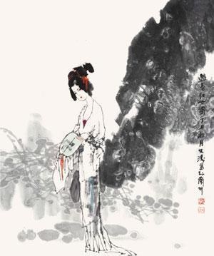 游春仕女图 by Guo Wentao on artnet
