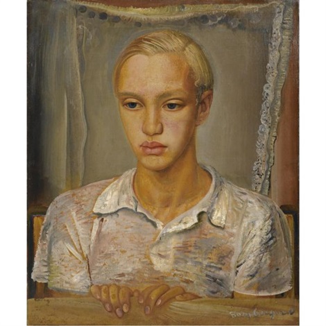 Portrait of the artists son, kirill by Boris Dmitrievich Grigoriev on artnet