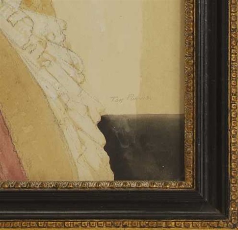 Portrait of Jerry Wright-Luff, three-quarter length, in a red coat by ...