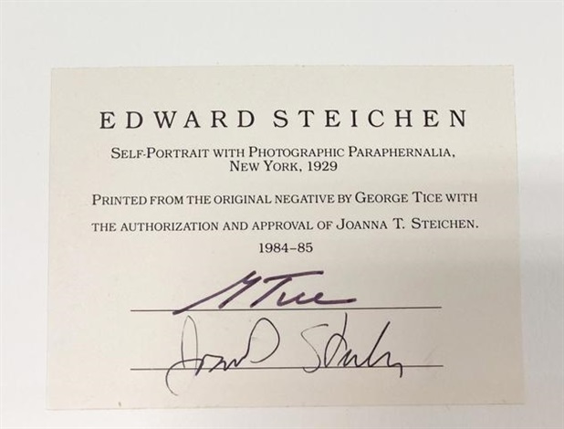 Self Portrait with Photographic Paraphernalia by Edward Steichen on artnet