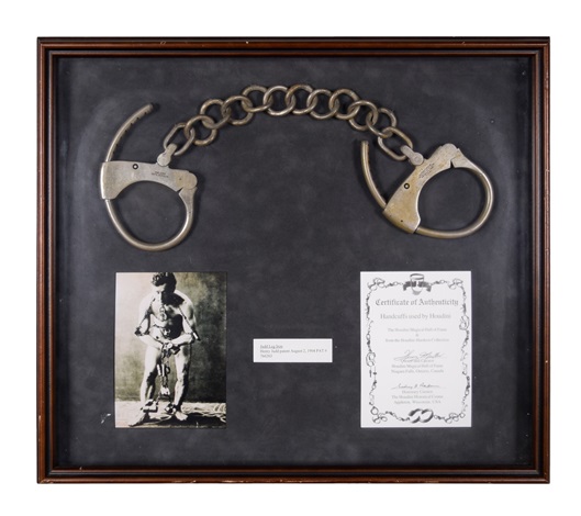 20th Century, A pair of Judd leg irons worn by Harry Houdini 1874 ...