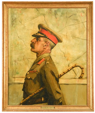 Portrait of Brigadier-General John Nicholson 1863-1924 in profile, head ...