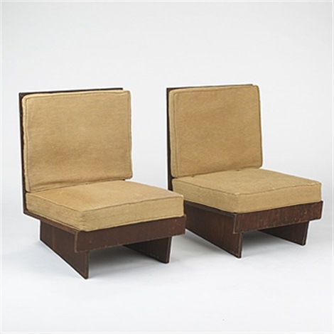 Lounge chairs from the Sweeton House by Frank Lloyd Wright on artnet