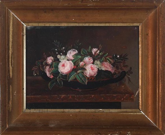 Still life with roses on a stone sill by Johan Laurentz Jensen on artnet