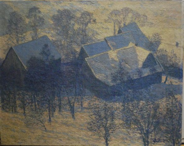 Paysage dhiver en Autriche, Dornbirn by Charles Johann Palmié on artnet