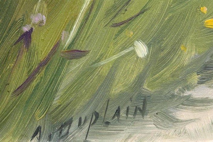 Vignes et montagne au printemps by Albert Duplain on artnet