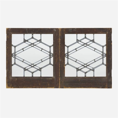 Windows from the Warren Hickox House, Kankakee, Illinois, pair by Frank ...