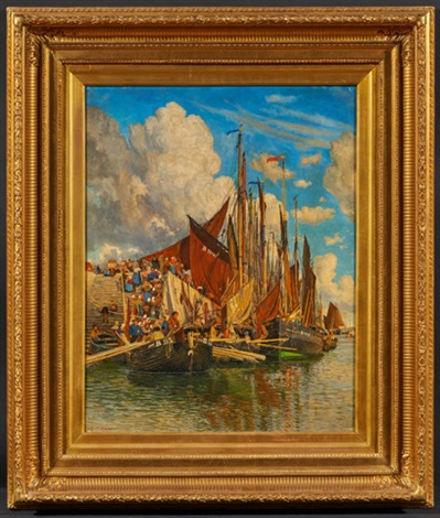 Ships at the Quay Wall by George Cochrane Kerr on artnet