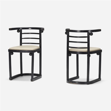 Cabaret Fledermaus chairs model 728, set of six by Josef Hoffmann on artnet