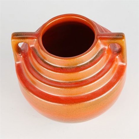 Catalina Island Stepped Pottery Vase by Catalina Pottery on artnet