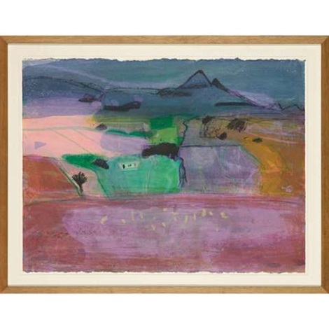 SCOTTISH LANDSCAPE, CALEDON, 1998 by Barbara Rae on artnet