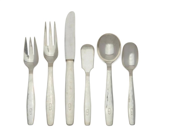 ALLAN ADLER Silver Flatware Service, Swedish Modern Pattern by Allan ...