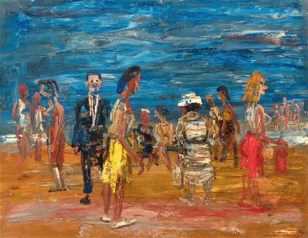 Personnages sur la plage - Ostende by Paul Maas on artnet
