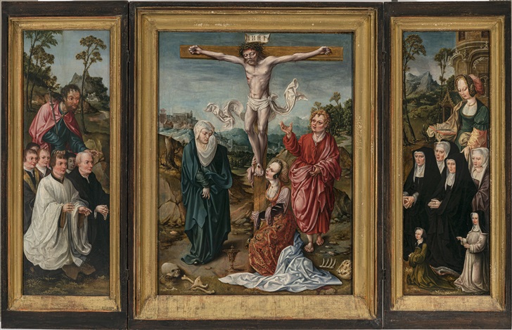 Triptych with the Crucifixion of Jesus by Anonymous-Flemish (16) on artnet