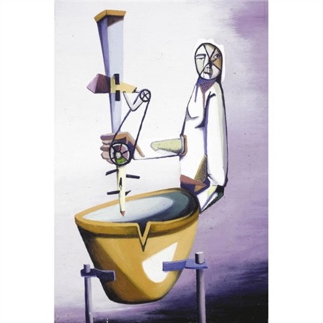 Woman with Mixer by David Carr on artnet