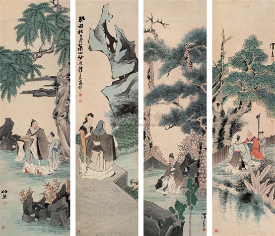 人物 4 works by Ren Xiong on artnet