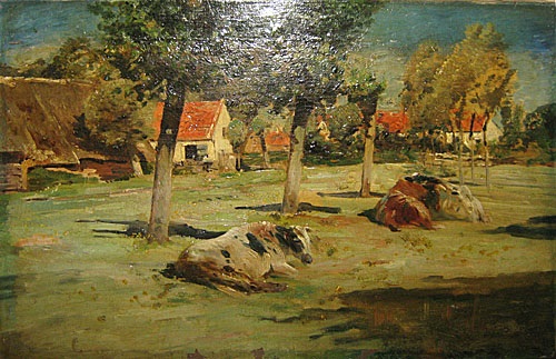 Rustende koeien by Alfred Jacques Verwee on artnet