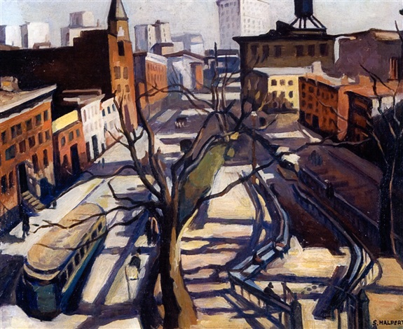 Sheridan Square, New York by Samuel Halpert on artnet