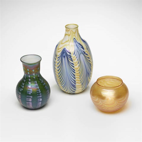 Collection of three early vases by Charles Lotton on artnet