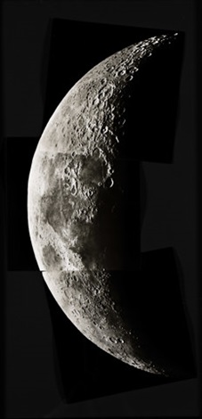 An elegant series of 15 detailed photographs of the moons surface on 5 ...