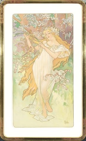 The Seasons. by Alphonse Mucha on artnet