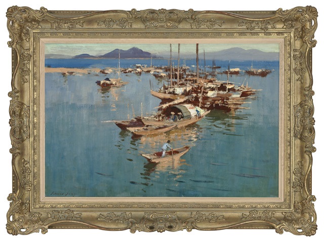 Sampans at Tai Po by Edward Seago on artnet