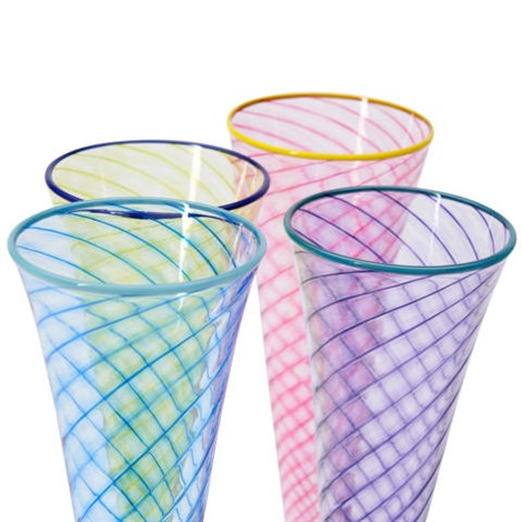 Twelve Robert Dane Tutti Frutti Champagne Flutes by Robert Dane on artnet