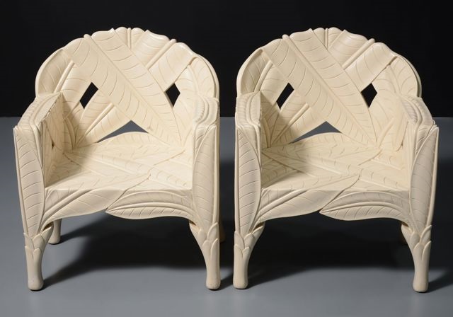 Pair of Large Lounge Occasional Chairs, Manner of Ron Seff by Ron Seff ...