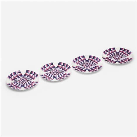 Elizabeth R. plates from The Dinner Party, set of four by Judy Chicago ...