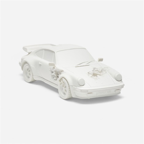 Eroded Porsche 911 Turbo White by Daniel Arsham on artnet