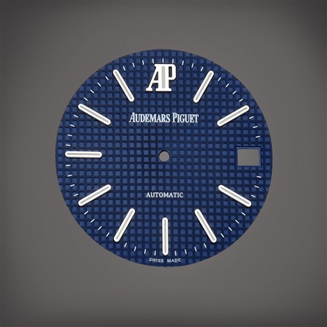 Audemars Piguet, Royal Oak, reference 15300 A blue tapisserie dial by ...