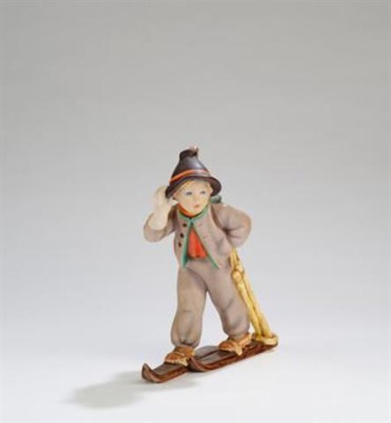 Stephan Dakon, a skier, model number 2043, executed by Keramos, Vienna ...