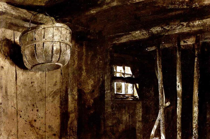 The stanchions Alvaro Olsons barn by Andrew Wyeth on artnet
