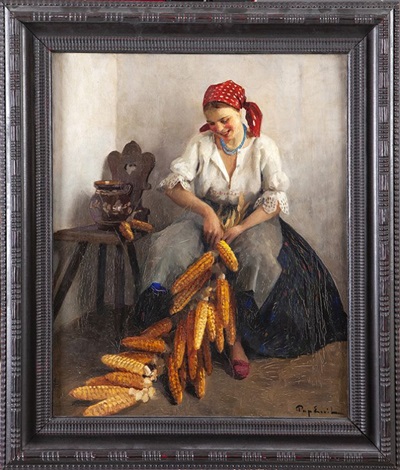 Limpiando el maíz by Emil Pap on artnet